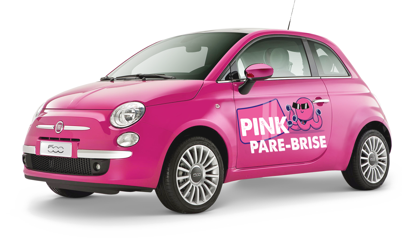 Véhicule de prêt - Pink Pare-Brise